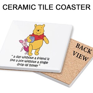Winnie the Pooh and Piglet Friends Themed Coasters. - Etsy