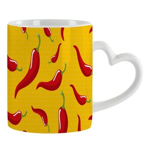Red Chilli Pattern Coffee Tea Cocoa Soup Daily Use Mug Birthday Gift ...