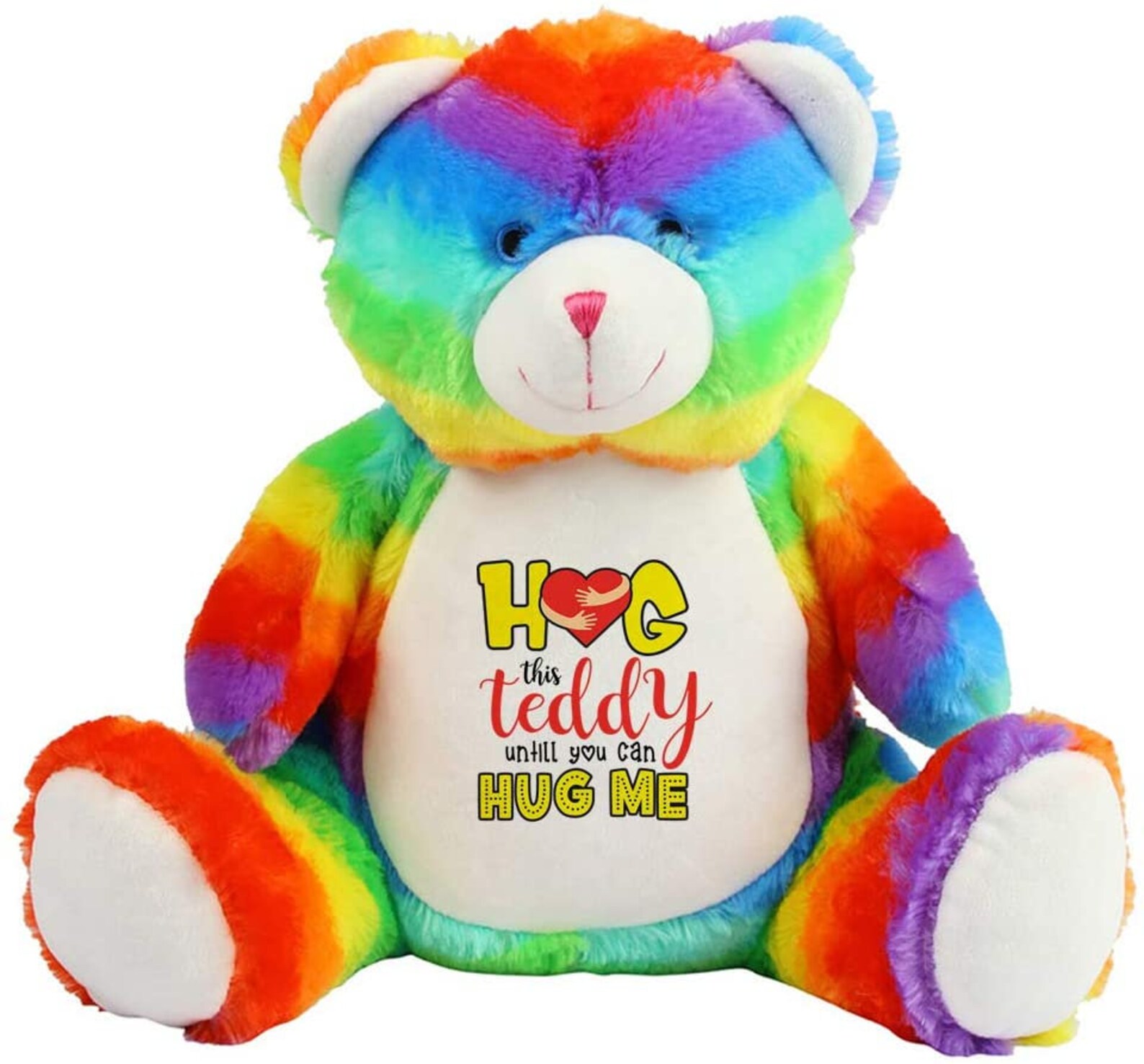 Hug This Teddy Untill You Can Hug Me Themed Soft Teddy Bear - Etsy UK