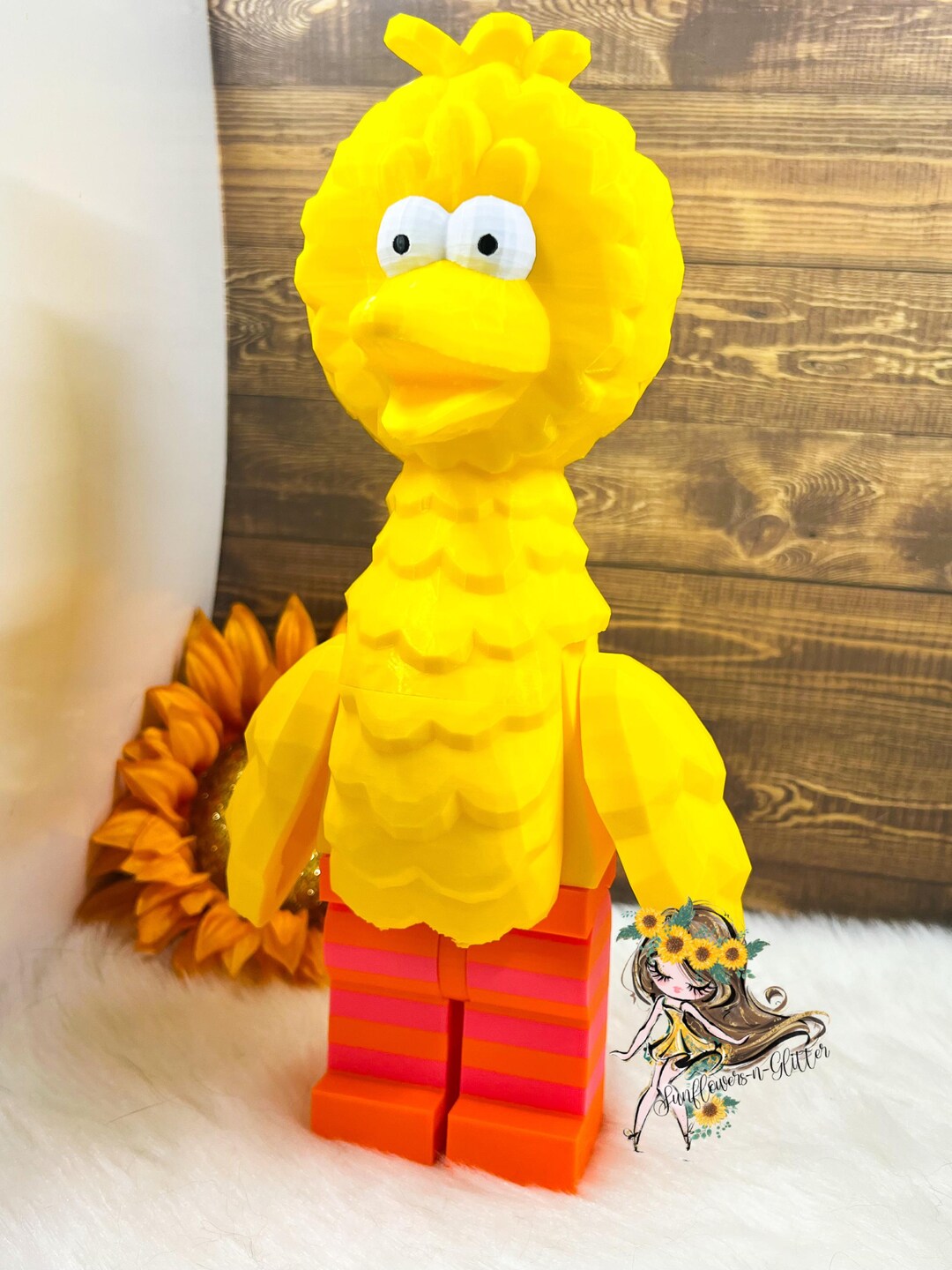 Large Yellow Bird Muppet Big Brick Character-childhood Favorite Bird ...
