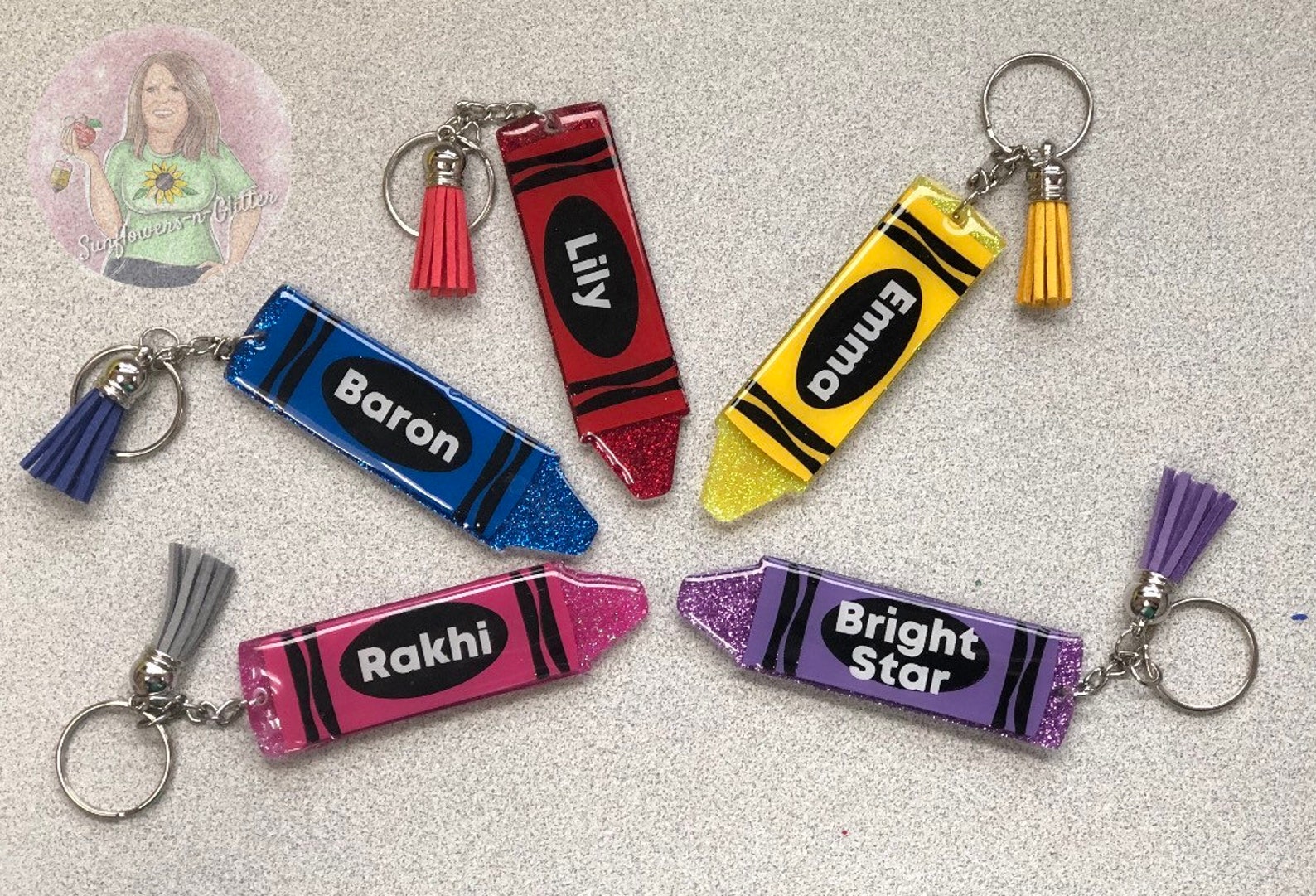 Crayon Keychain-crayola Crayon-crayola Keychain-teacher | Etsy