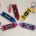 Crayon Keychain-crayola Crayon-crayola Keychain-teacher - Etsy