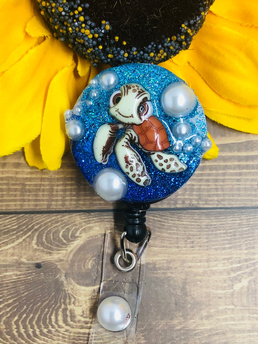 Cute Turtle Badge Reel-turtle Badge Reel-teacher/educator/nurse/medical ...