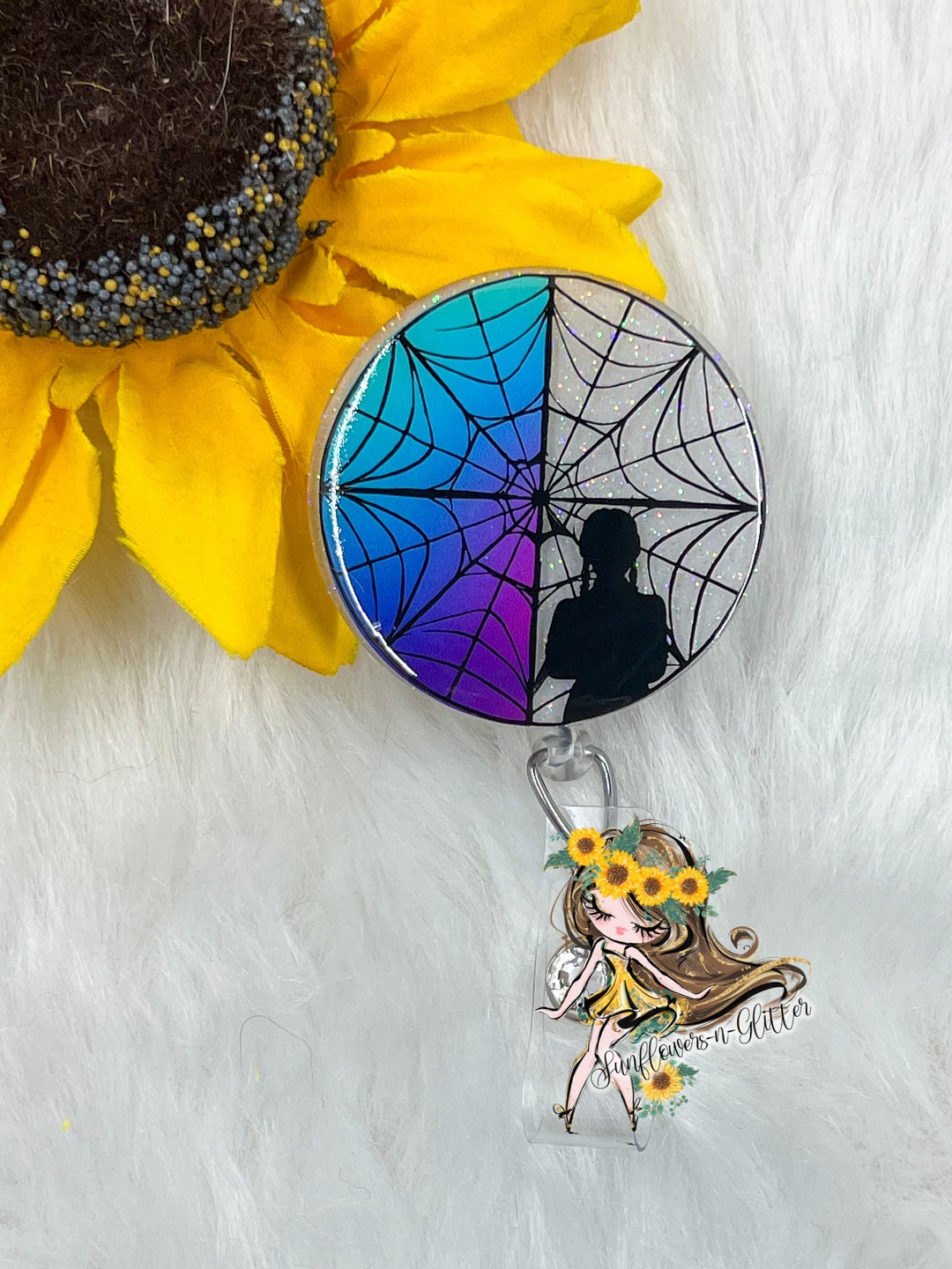 Wednesday allergic to Color Badge Reel-wednesday Addams Family Badge ...