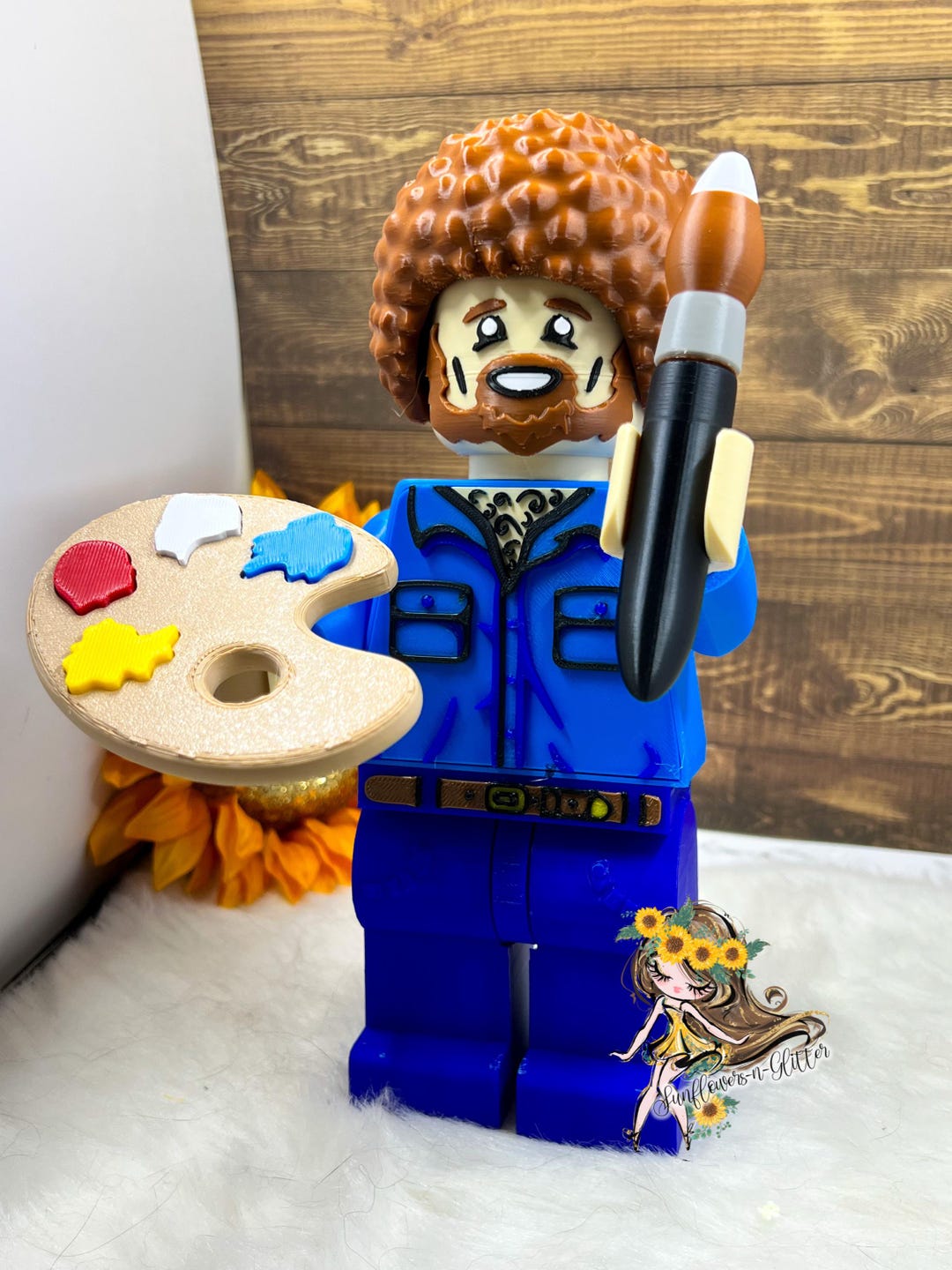 Bob Ross Big Brick 9 Character-happy Little Trees-artist of the 90s - Etsy