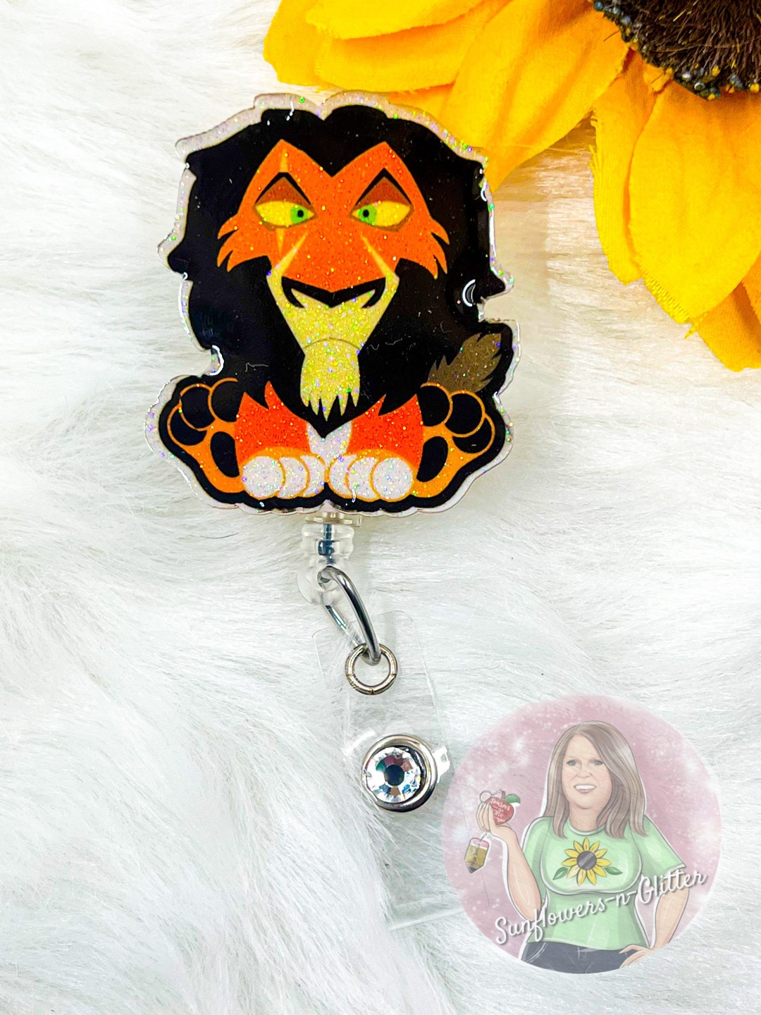 Scar Lion King Badge Reel-scar Evil Lion Badge - Etsy