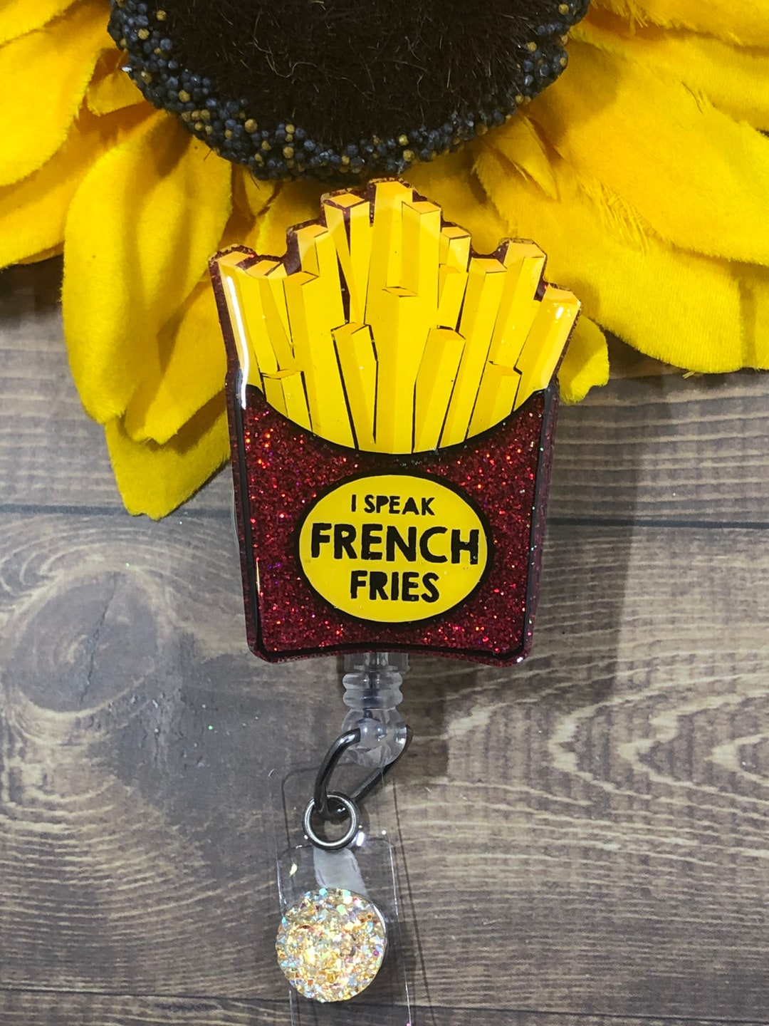I Speak French FRIES Badge Reel-fries Badge Reel-educator/medical/nurse ...