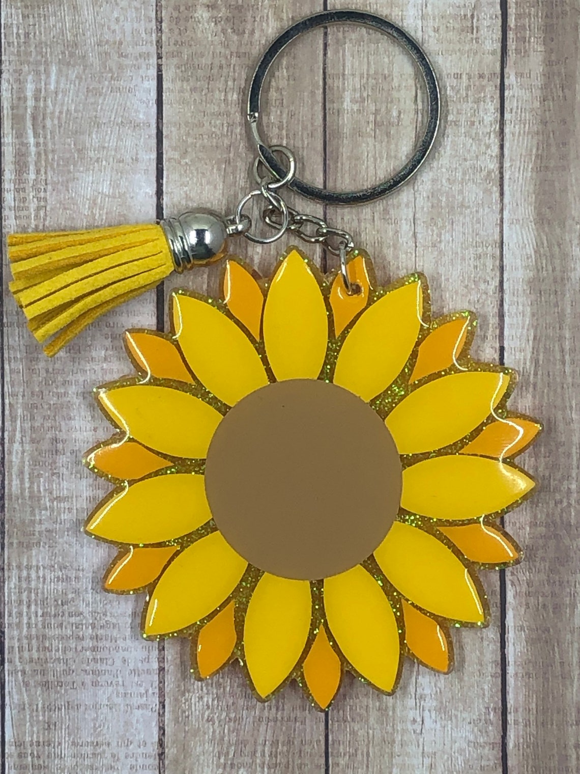 Sunflower Keychain-sunflowers glitter keychain-You are my | Etsy