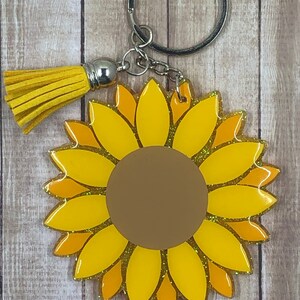 Sunflower Keychain-sunflowers Glitter Keychain-you Are My - Etsy