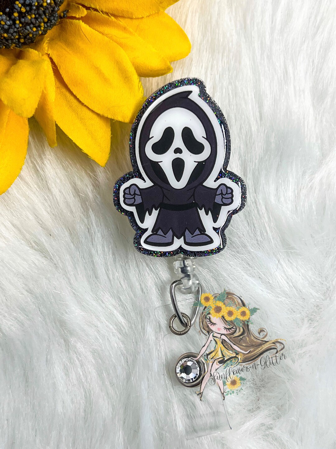 Ghostface From Scream Horror Movie Badge Reel-teacher/educator/nurse ...