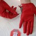 Women's Driving Red Genuine Italian Soft Leather Gloves | Etsy