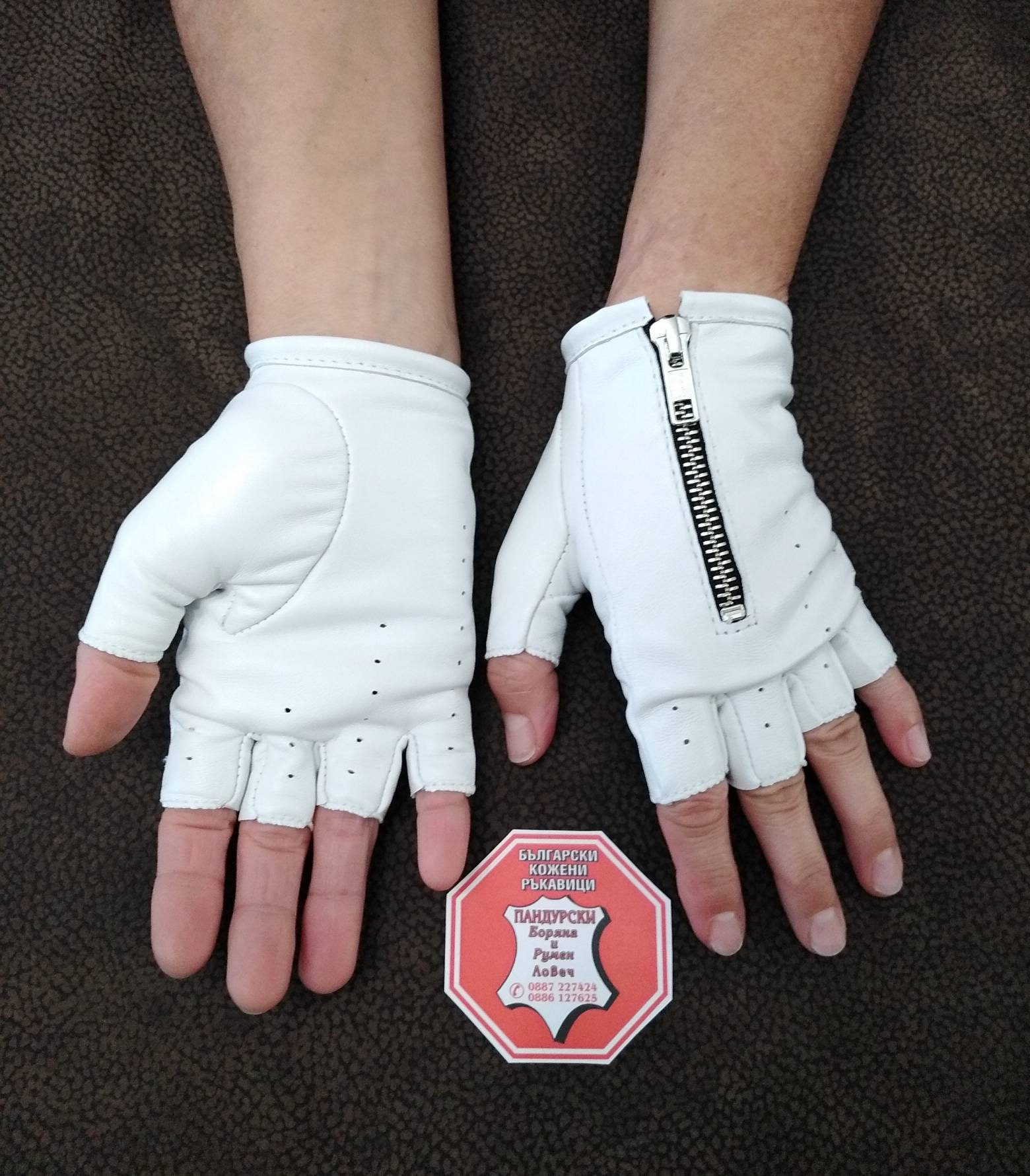 Designer Unique Women's White Genuine Leather Gloves With - Etsy