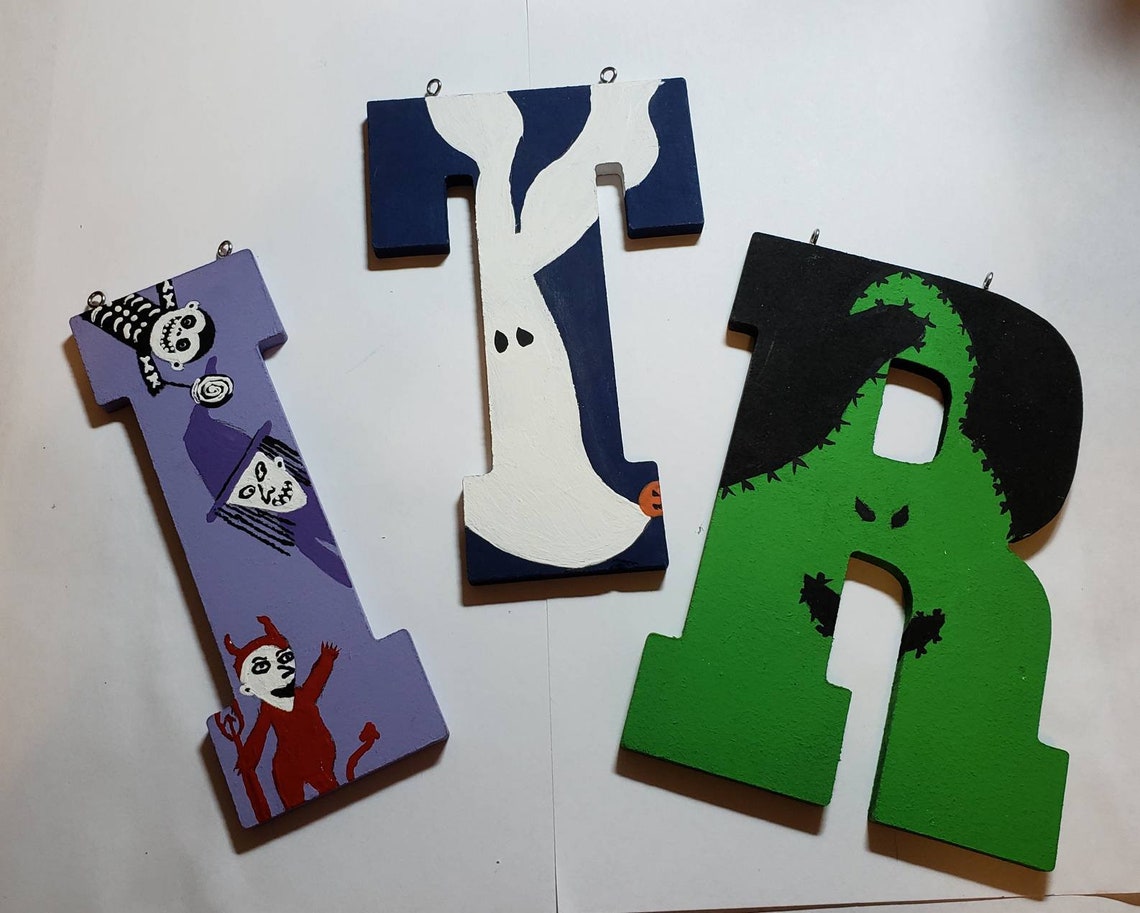 Nightmare Before Christmas Themed Letters | Etsy