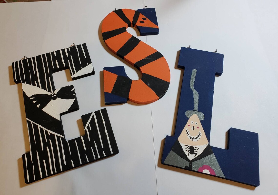 Nightmare Before Christmas Themed Letters | Etsy