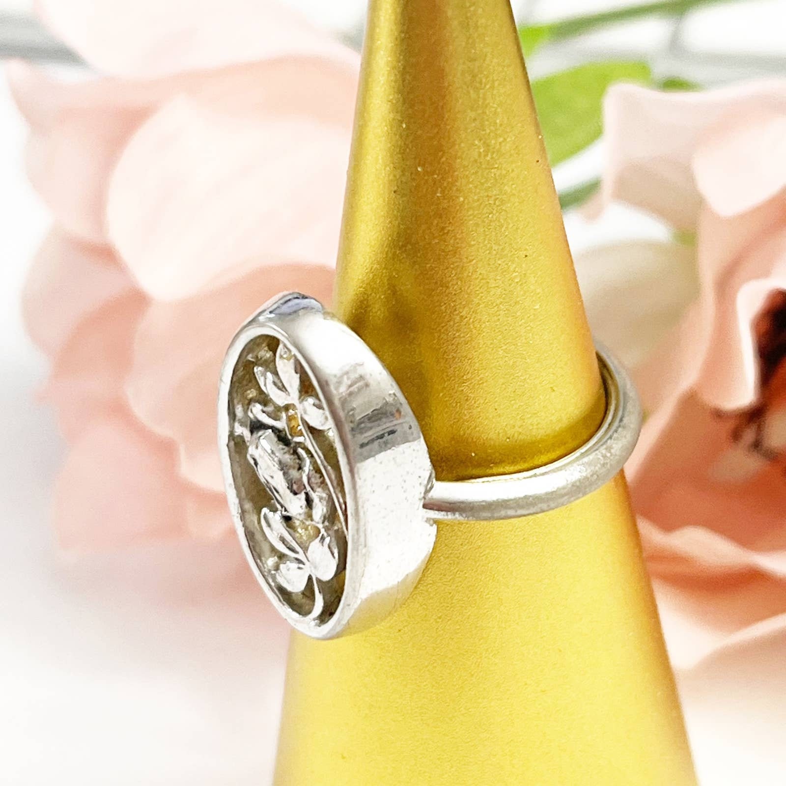 Avon Vintage Silver Floral Rose Bohemian Adjustable Ring - Etsy