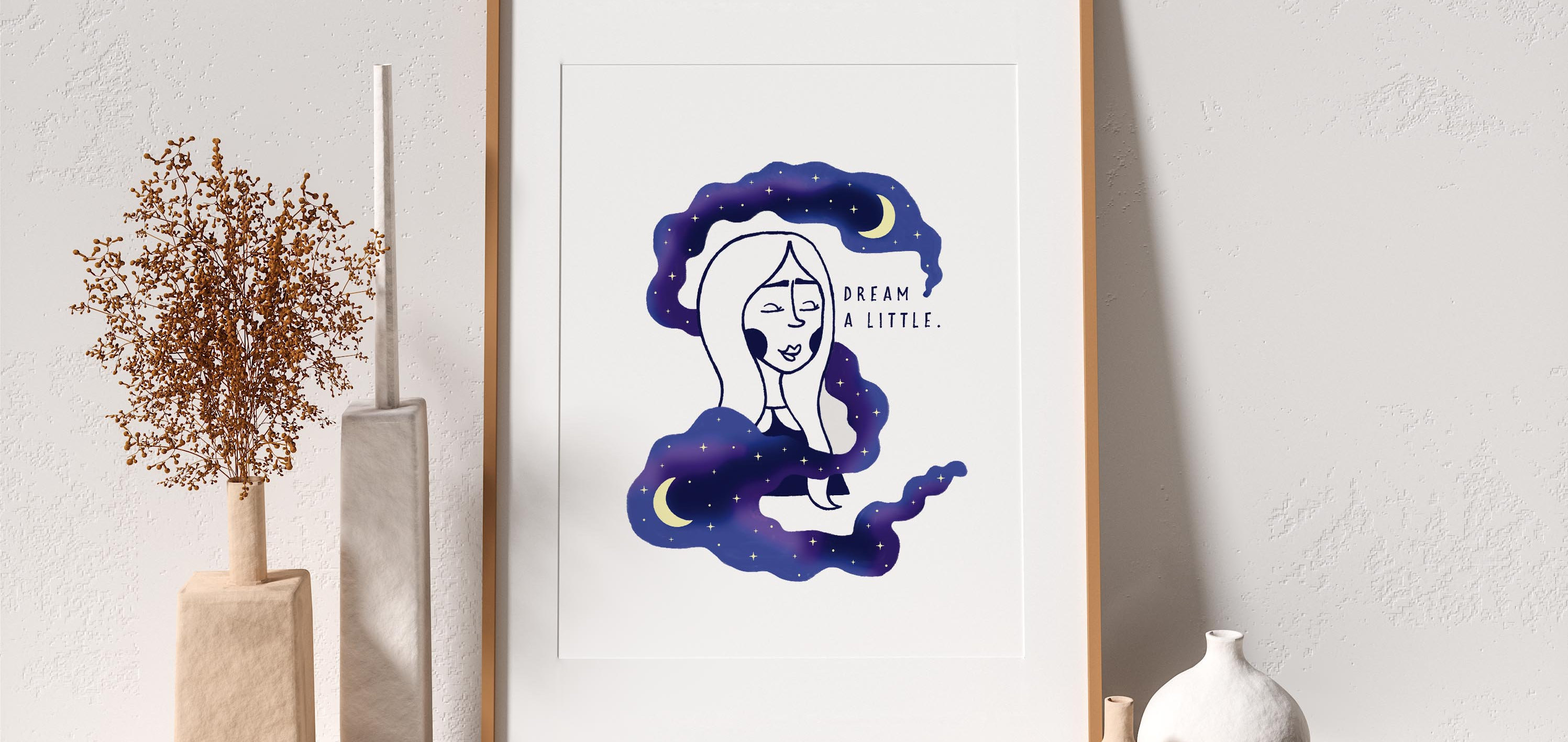 Spacey Art Celestial Art Mental Health Art Moon Child Dreamer Girl Room ...