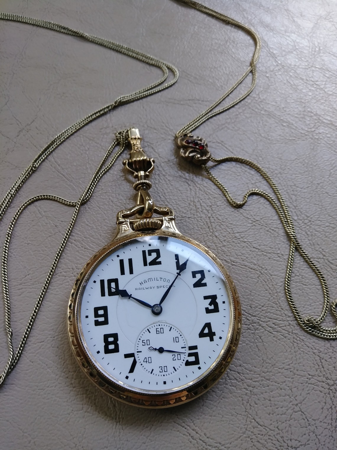 Hamilton 992B Railway Special Railroad Watch & Fob/chain Lever Set Bar ...