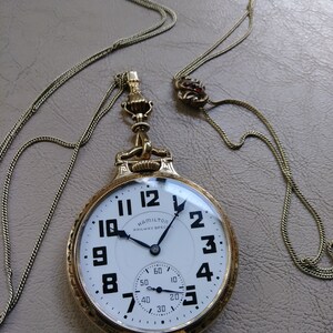 Hamilton 992B Railway Special Railroad Watch & Fob/chain Lever Set Bar ...