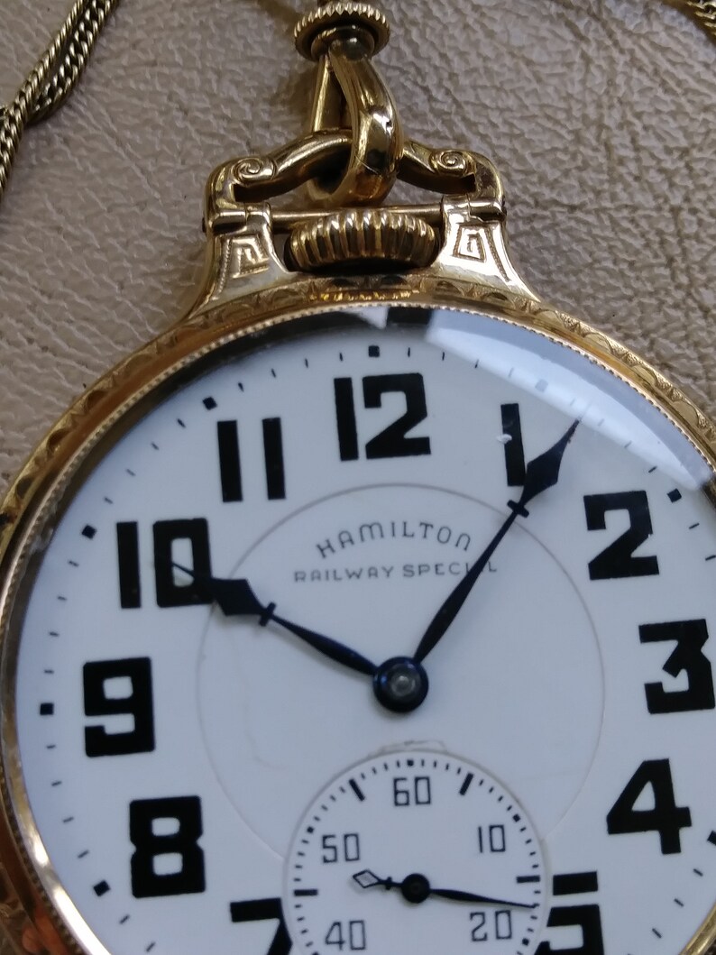 Hamilton 992B Railway Special Railroad Watch & Fob/chain Lever Set Bar ...