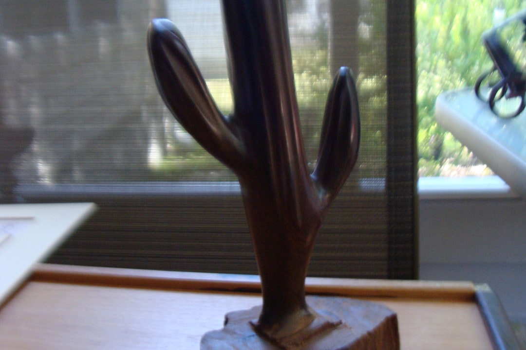 Vintage Saguaro Cactus Southwest Design Wood Carving - Etsy