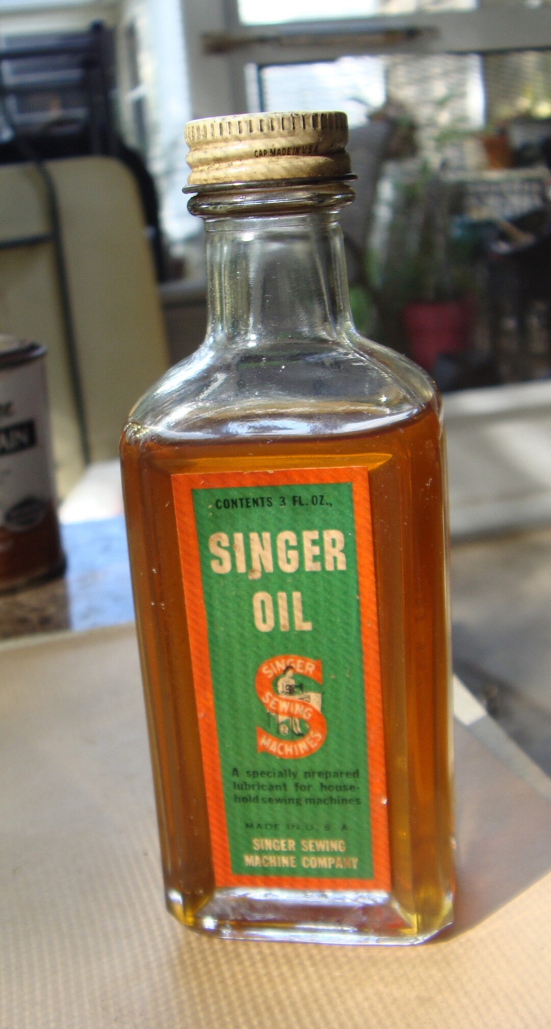 Antique Bottle Singer Oil Almost Full - Etsy