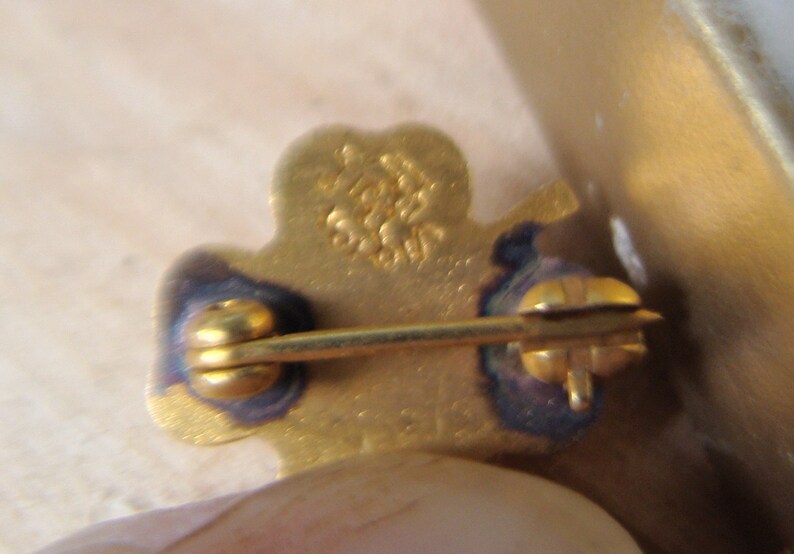 Pair 4 H Clover Pins Marked V10 10K One With Pearl in Box - Etsy