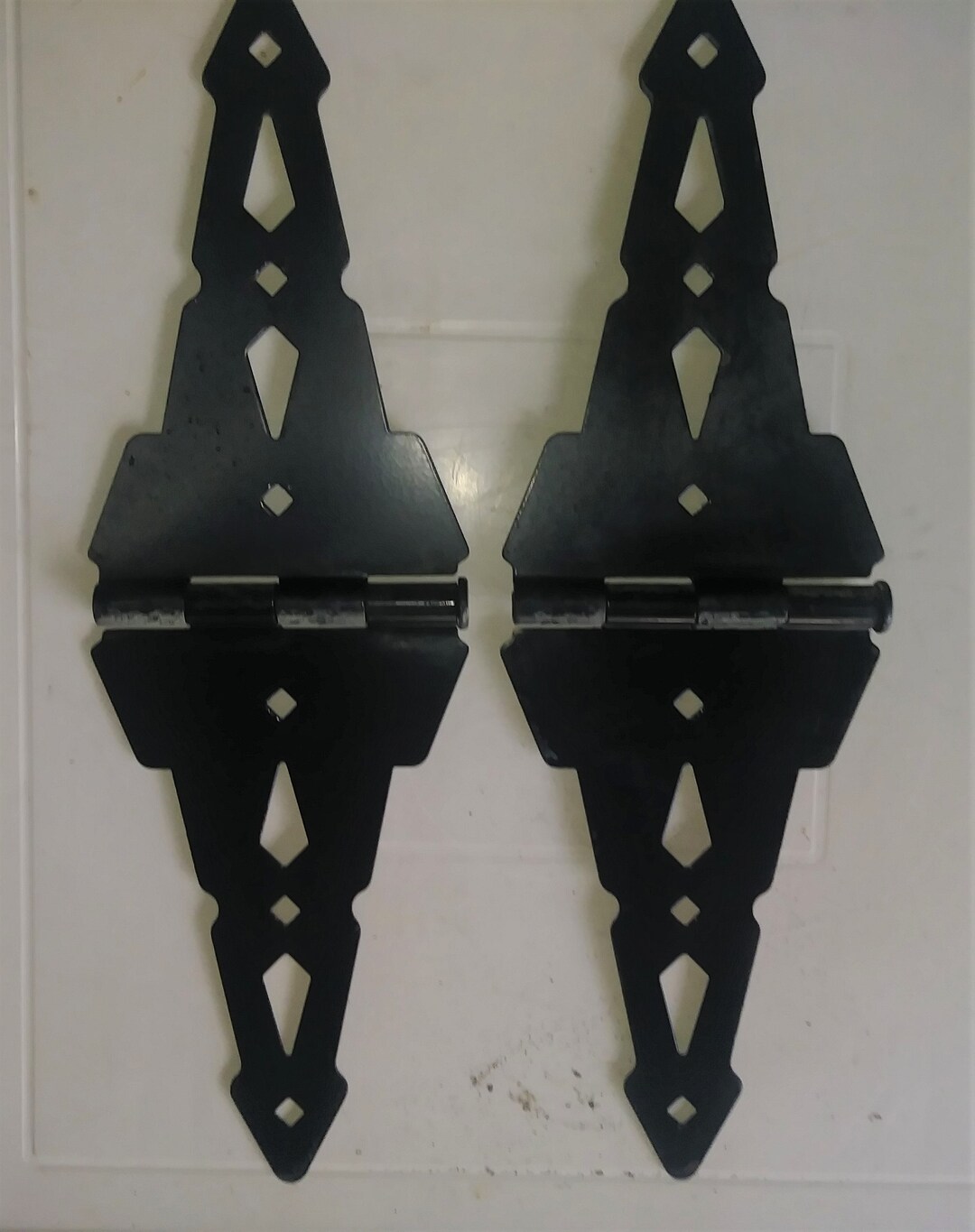 Antique Pair Cast Iron Strap Hinges - Etsy