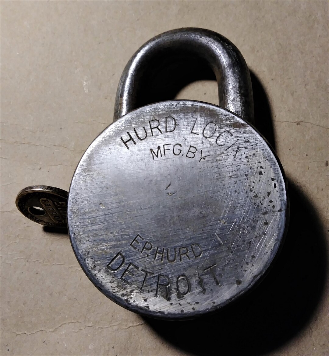 Antique E. P. Hurd Padlock With Key Nice Working Lock - Etsy