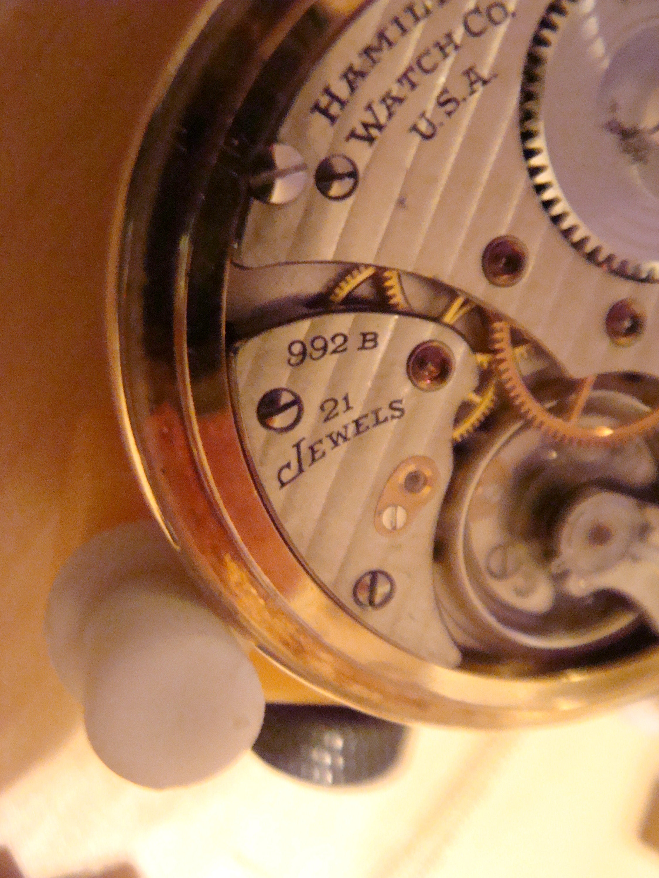 Hamilton 992B Railway Special Railroad Watch & Fob/chain Lever Set Bar ...