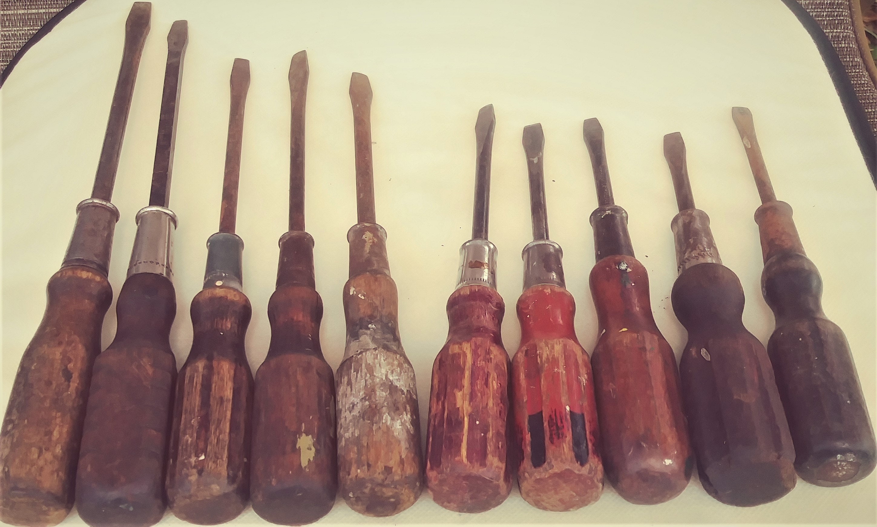 Antique Wood Handle Screwdrivers Lot of 10 - Etsy