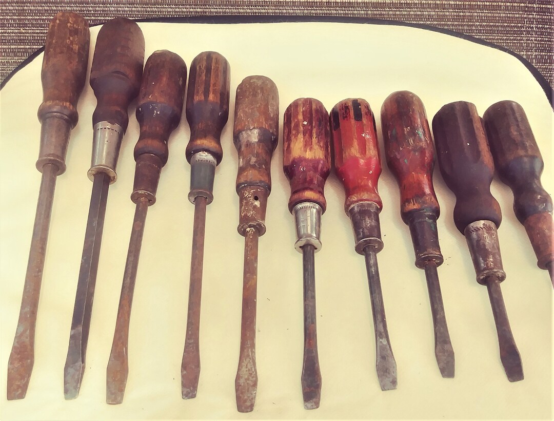Antique Wood Handle Screwdrivers Lot of 10 - Etsy