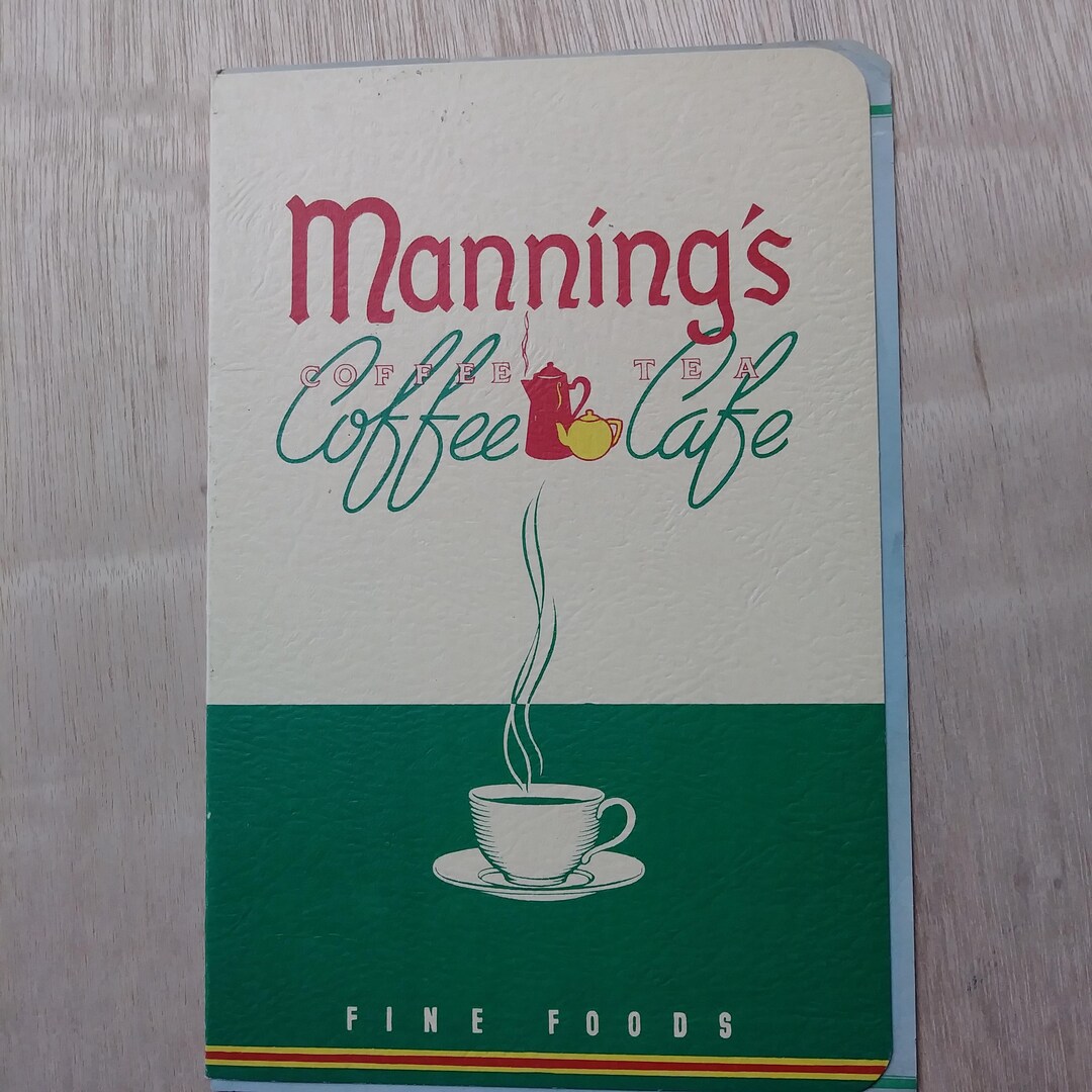 Vintage Mannings Restaurant West Coast Menus - Etsy