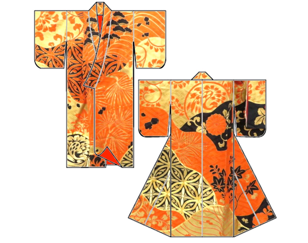 Custom Kabuki Kimono: Vintage Silk Robe, Plus Size Options - Etsy