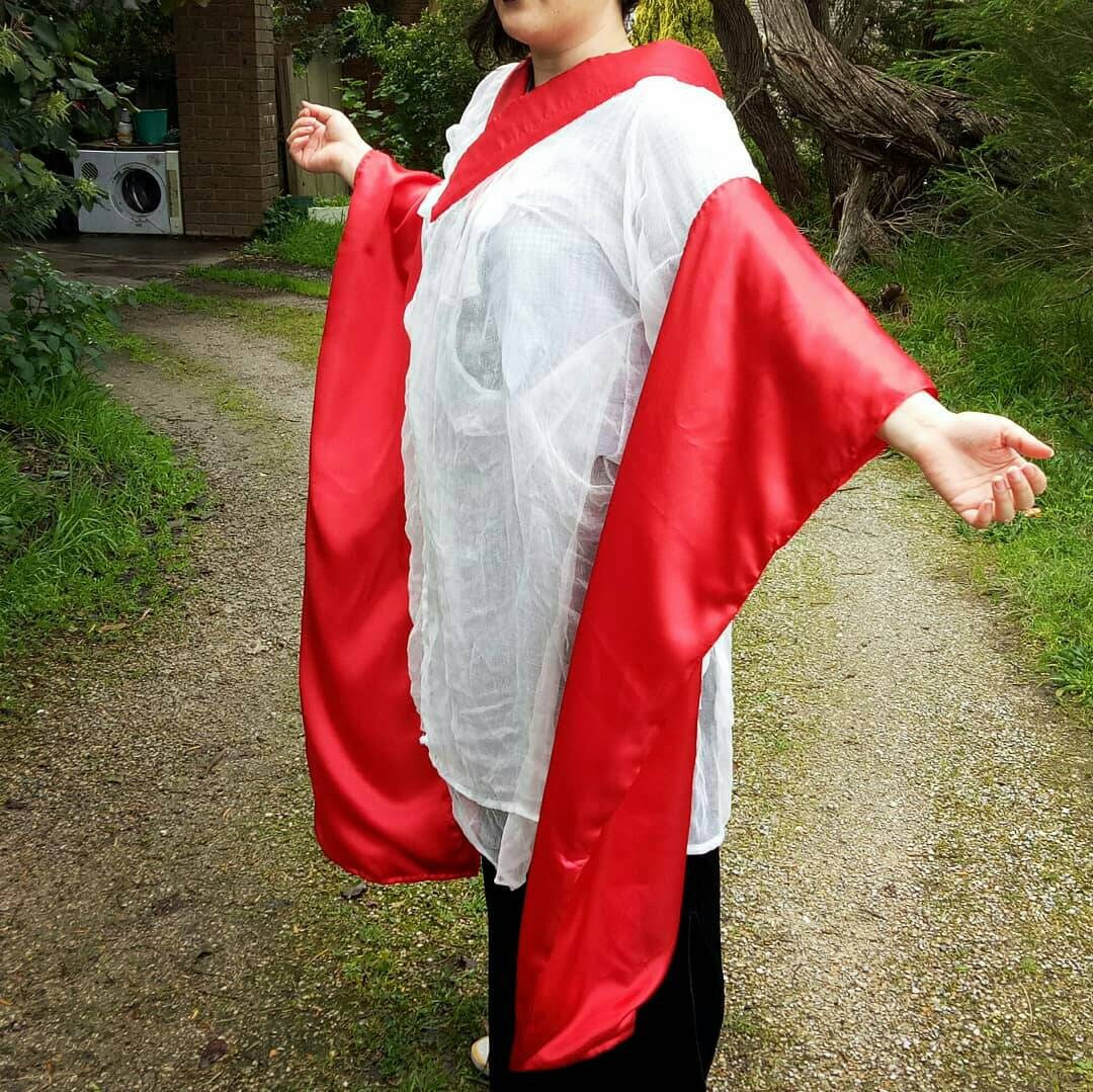 Custom Nagajuban Hadajuban Hybrid in White Cotton Gauze, Real Kimono ...