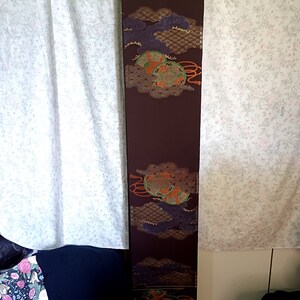 Antique Japanese Brown, Orange, Green, Blue and Gold Hitoe Summer ...