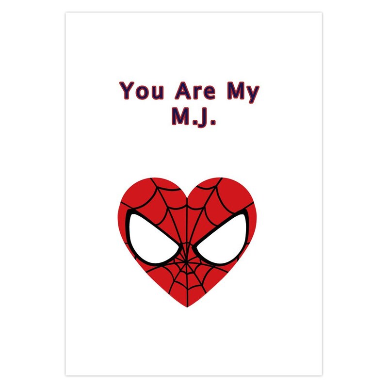 Spider Man Valentine Card - Etsy