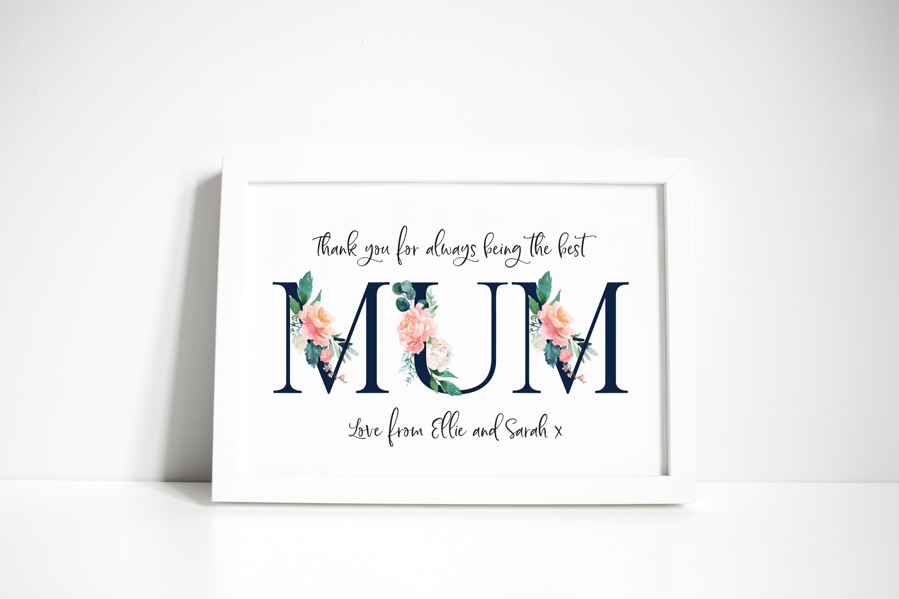 Personalised MUM Unframed Printmothers Day Giftgift | Etsy UK