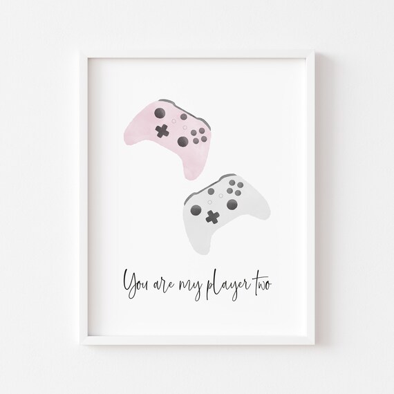You Are My Player Two XBOX Watercolour Style Unframed - Etsy