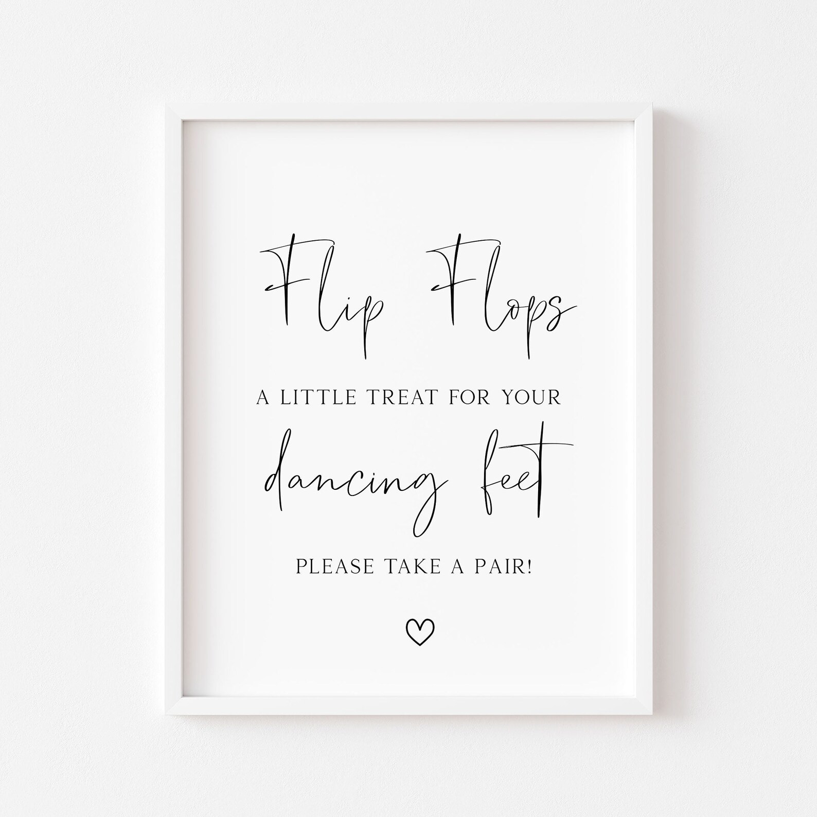 Flip Flops Wedding Sign Print Dancing Feet Decor (unframed) - Etsy UK