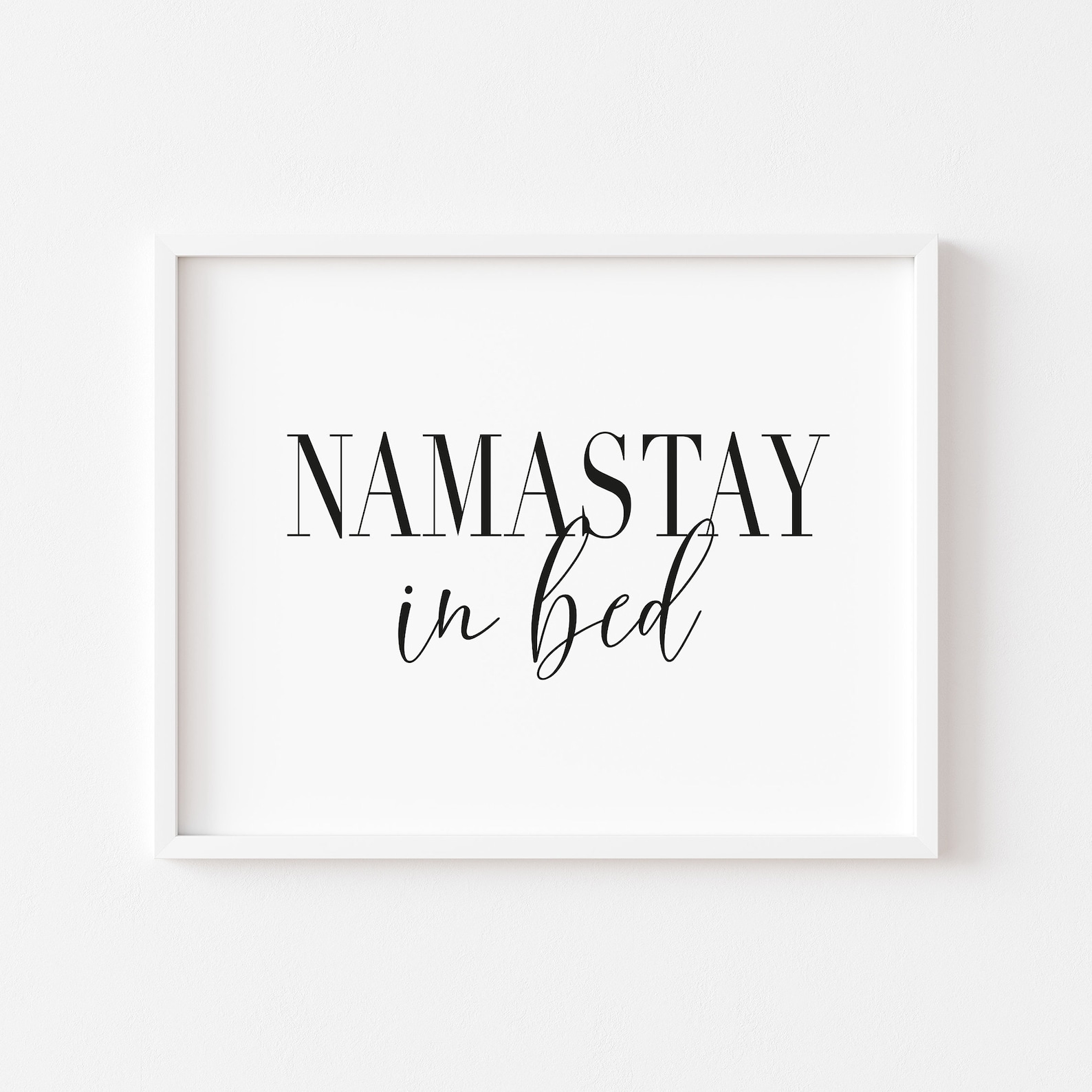 Namastay in Bed Unframed Print in Landscape or - Etsy UK