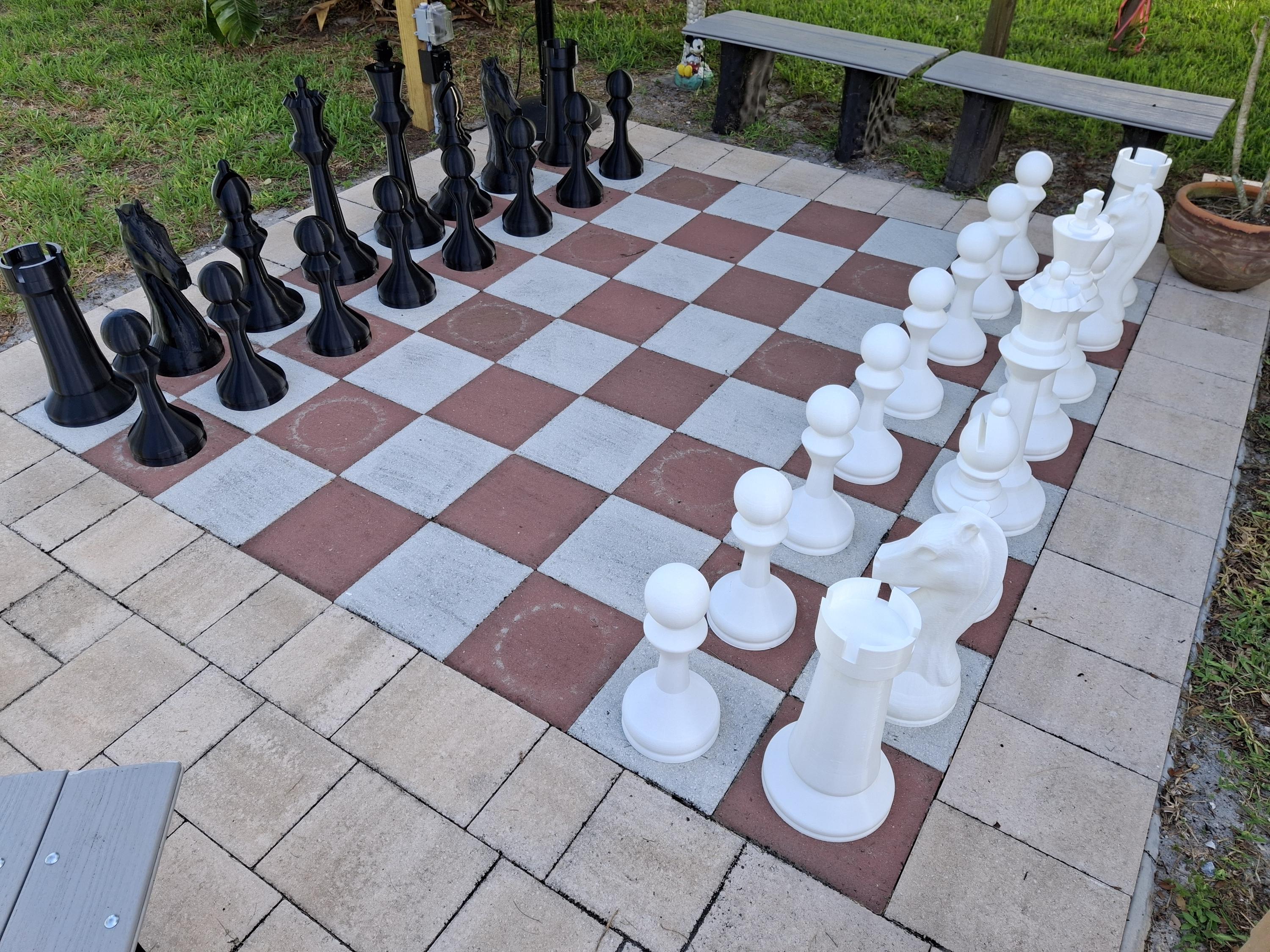 Giant Outdoor Chess Set: With 25-inch Kings, Lightweight & Hollow S9 - Etsy