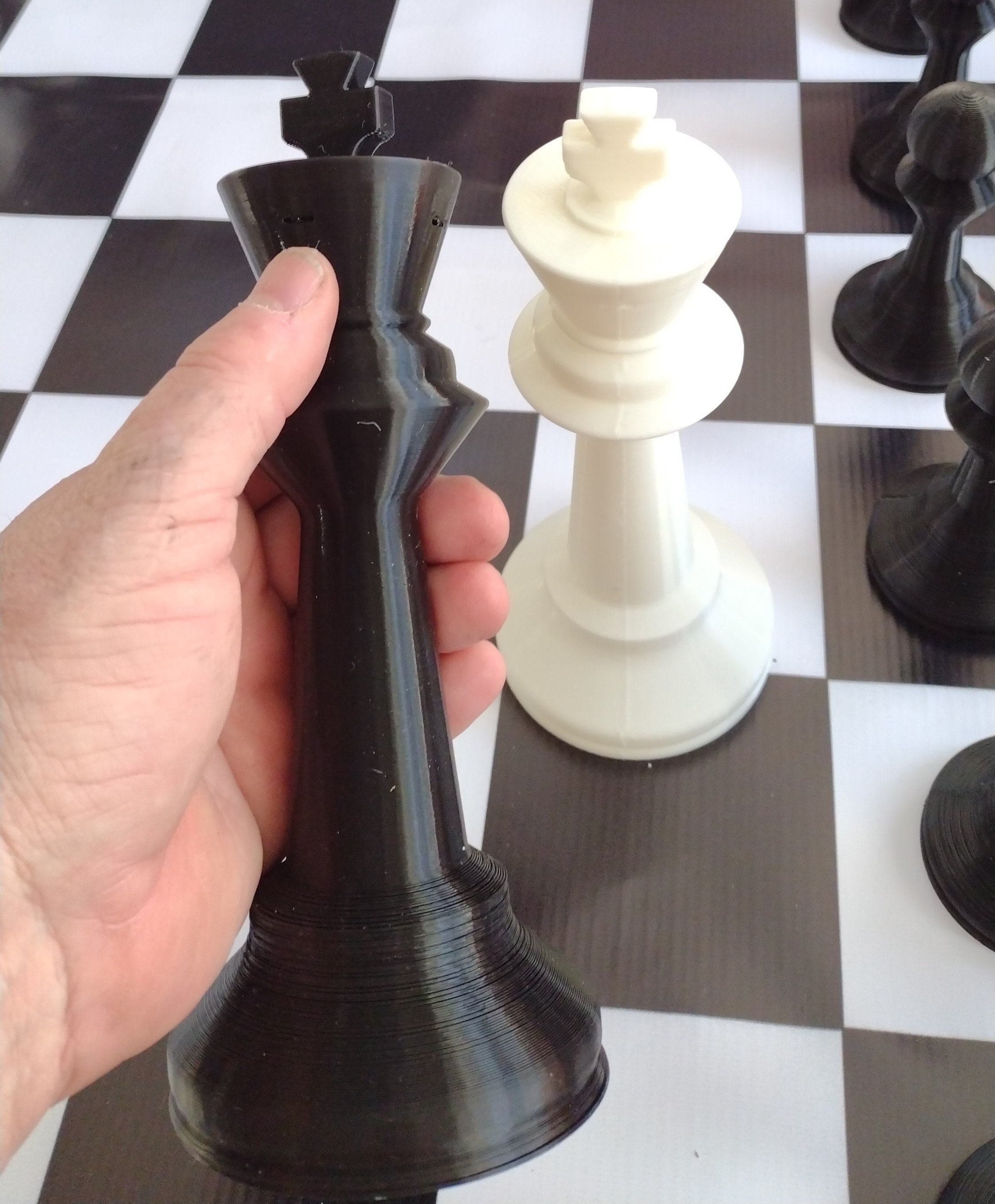 Giant 8 Inch High Staunton Chess Set Kings Are 8-1/2" High - Etsy
