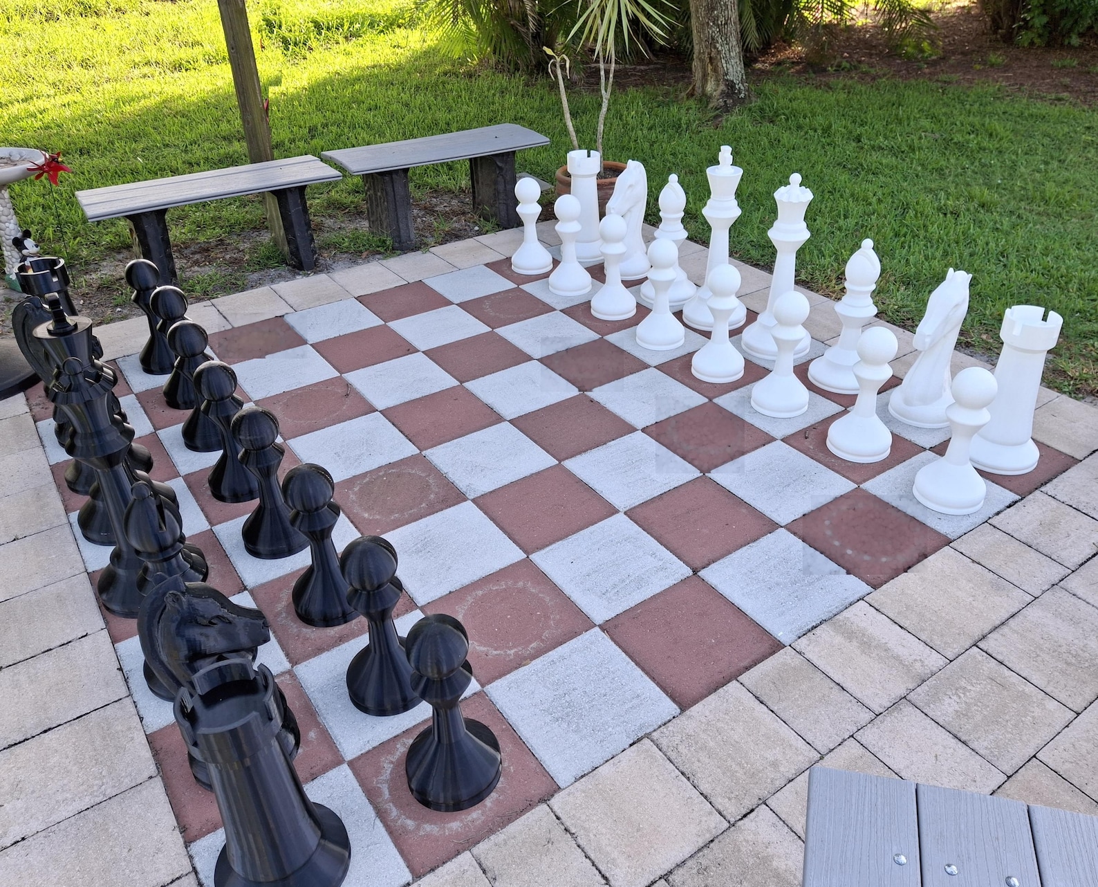 Giant Outdoor Chess Set: With 25-inch Kings, Lightweight & Hollow S9 - Etsy