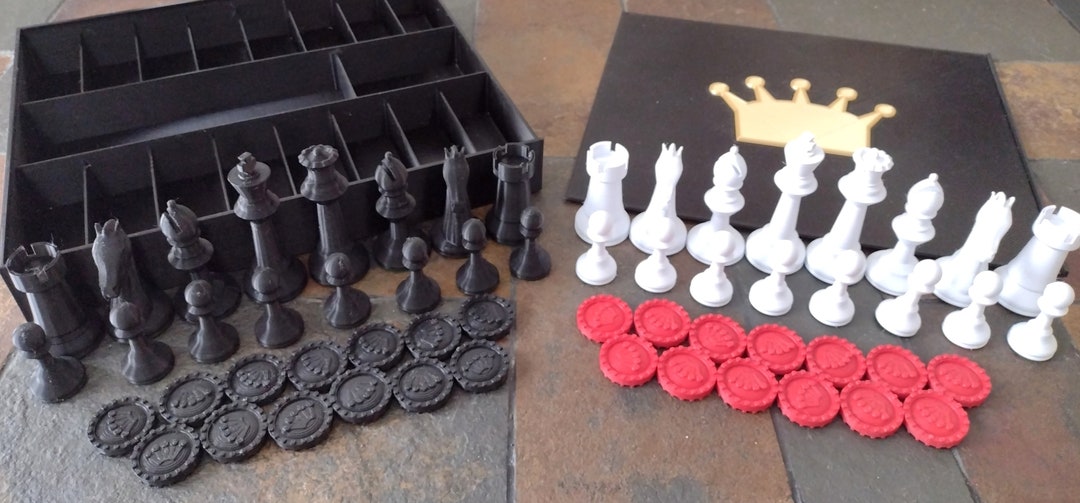 4 Inch Staunton Style Chess Set and Checker Set. - Etsy