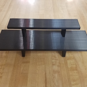 12-inch 2-tier Black Riser Display Stand Shelf for Small Items and ...