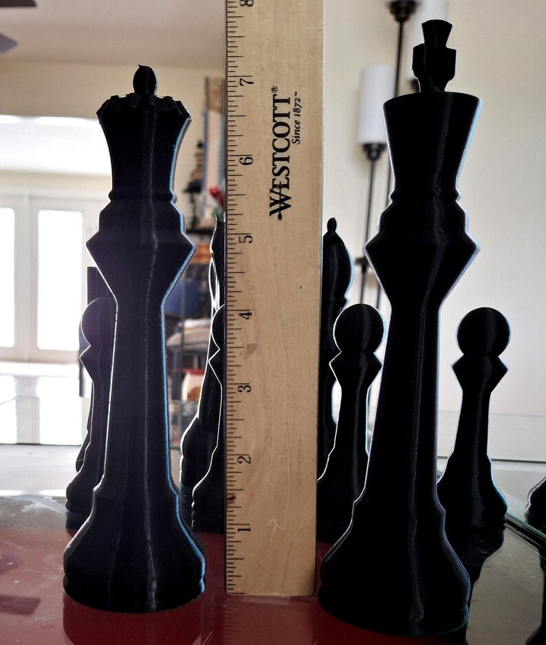 Tall Weighted Chess Set: With 7.6" Kings, Optional 18x18 Board - Etsy