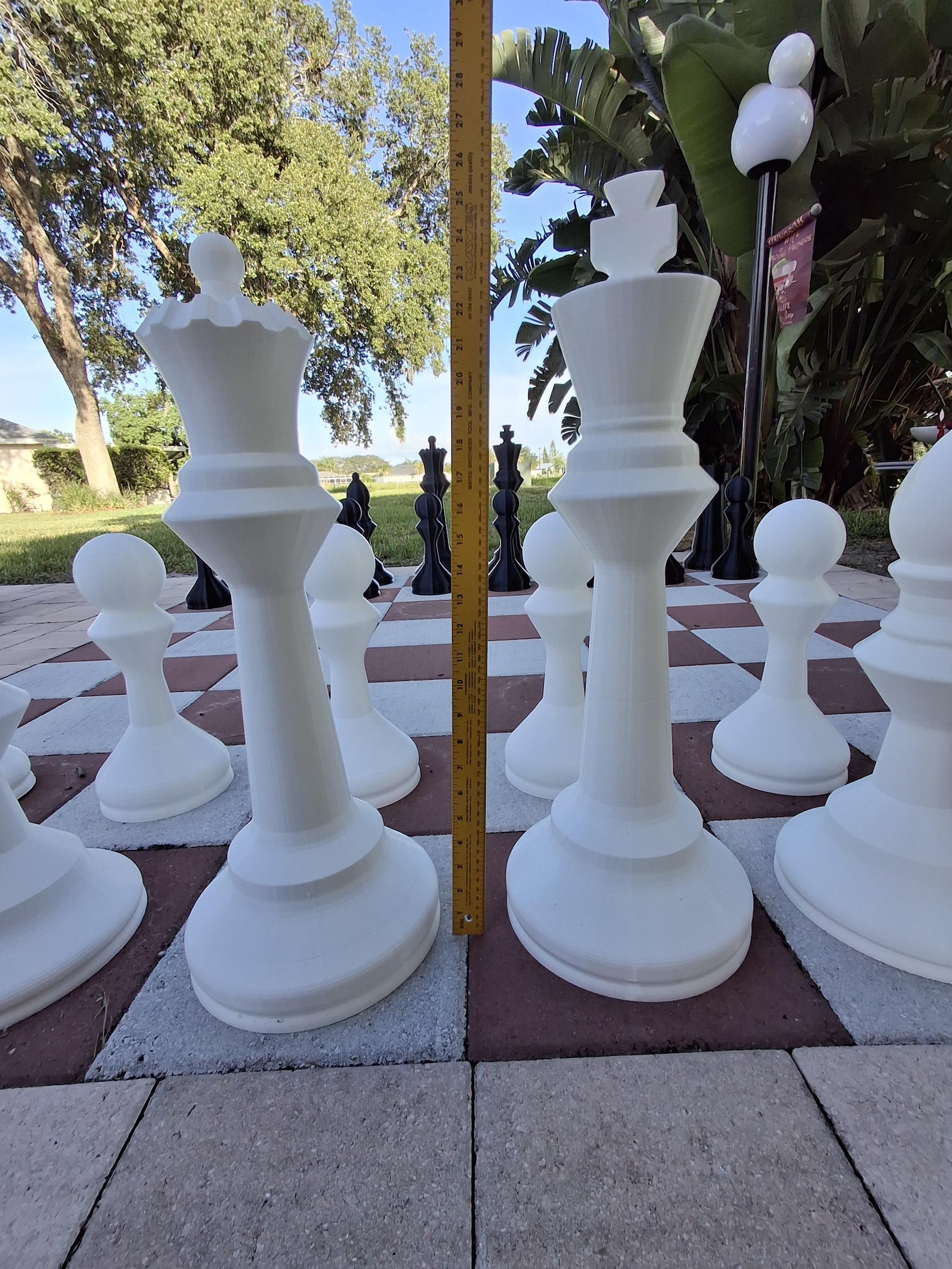 Giant Outdoor Chess Set: With 25-inch Kings, Lightweight & Hollow S9 - Etsy
