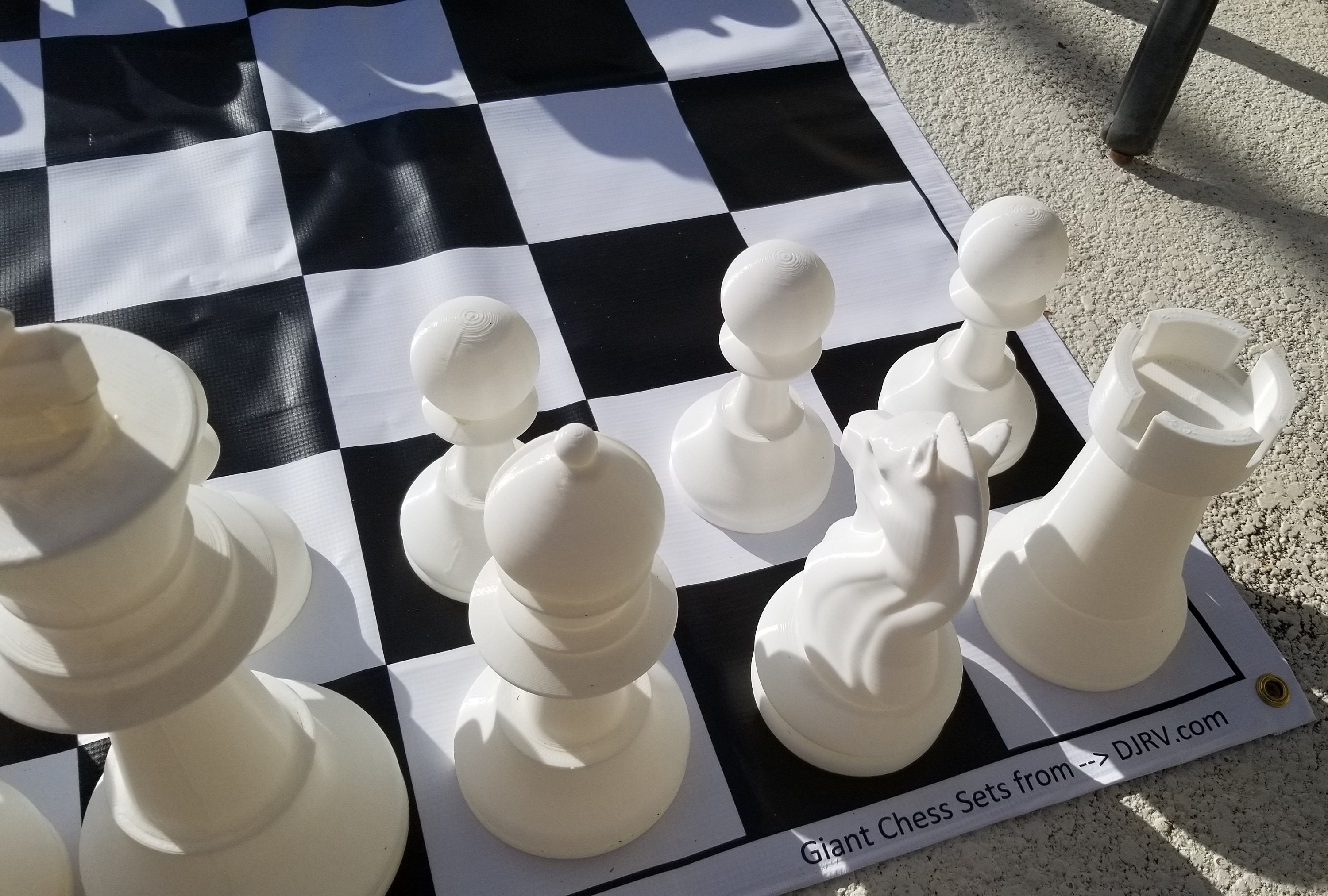 Giant 16 Chess Set With Roll up Chess Mat Kings Are - Etsy