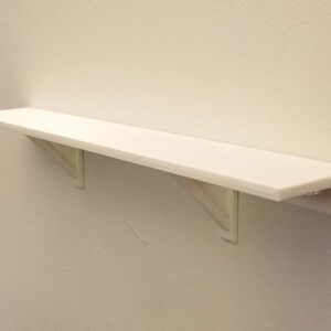 White 12 X 2 Wall Shelf Free Shipping Uses 3M Command Strips for Easy ...