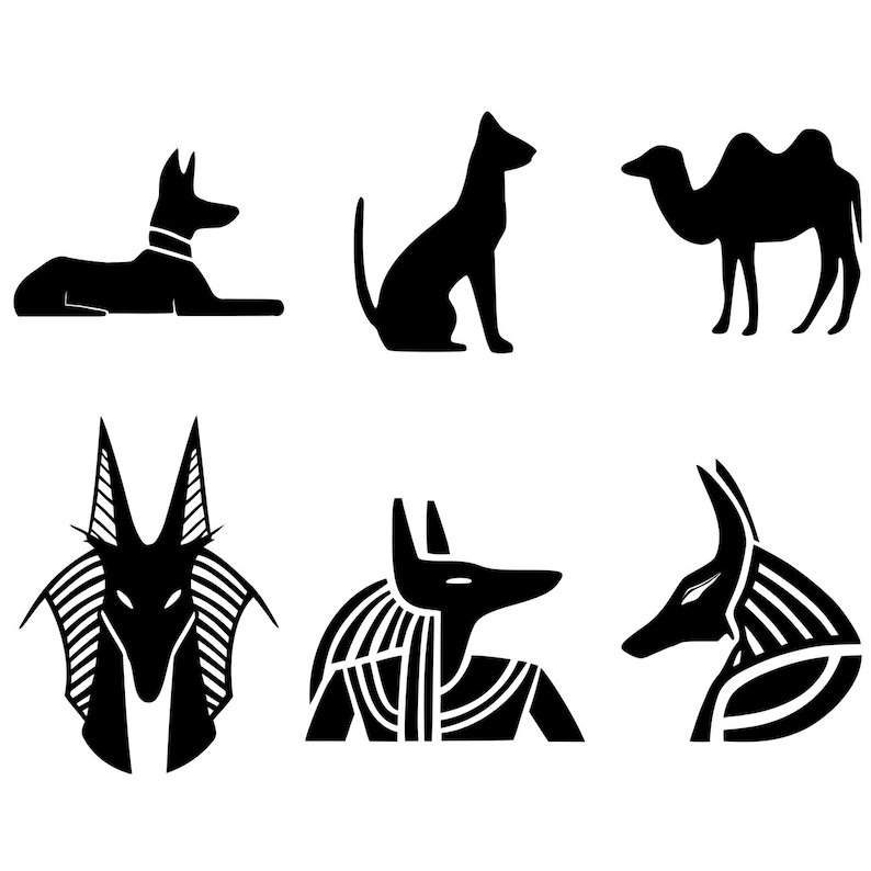 Egyptian Hieroglyphics Symbol Set 1 12 Separated SVG - Etsy